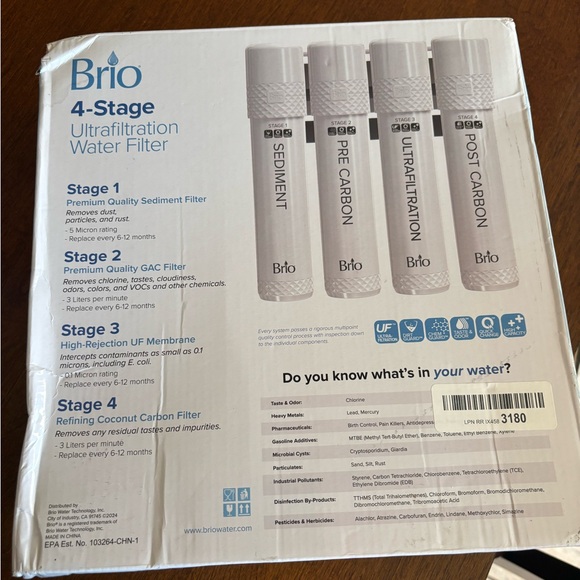 BRIO | Kitchen | Brio 4 Stage Ro Water Cooler Filter Replacement Kit ...